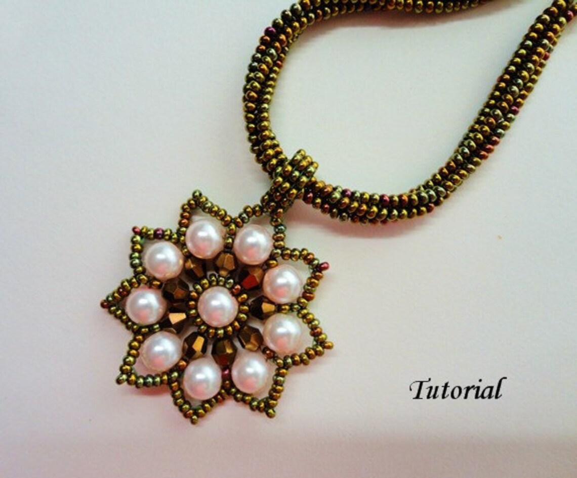 NINE PETALS Beaded Necklace Beading Tutorial Beadweaving - Etsy