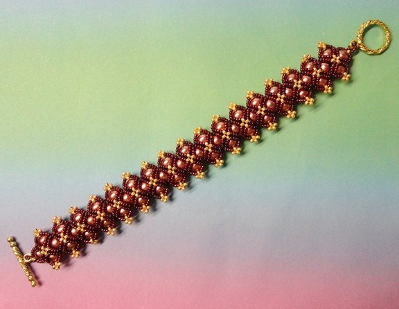 ROSES Beaded Bracelet Beading Tutorial Beadweaving Pattern - Etsy