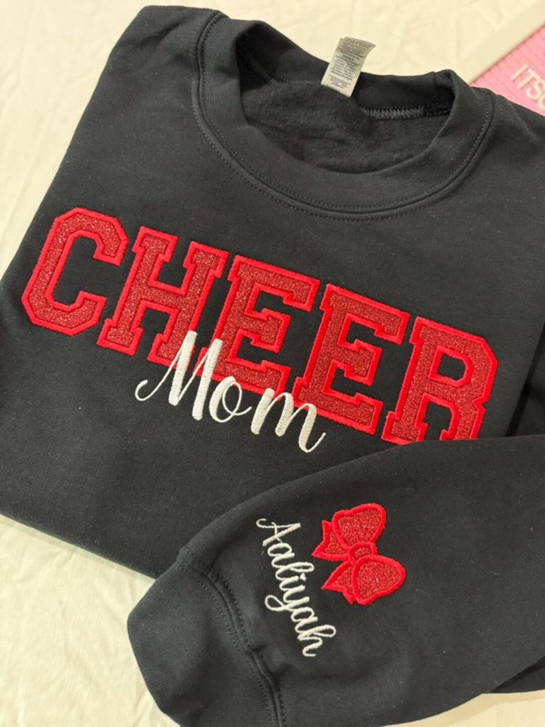 Custom Embroidered Cheer Mom Sweatshirt - Etsy