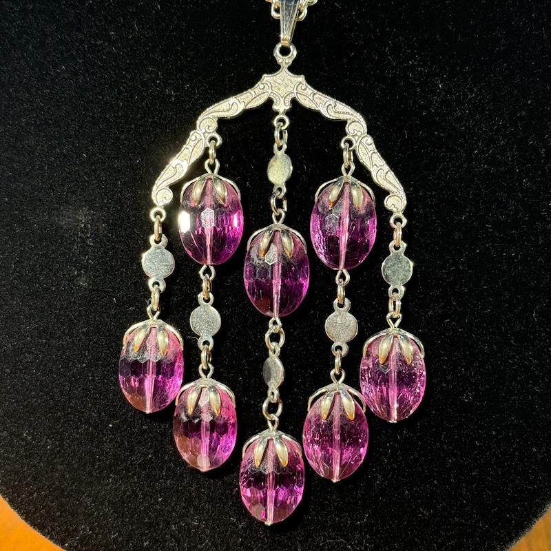 Waterfall Necklace Signed - Etsy