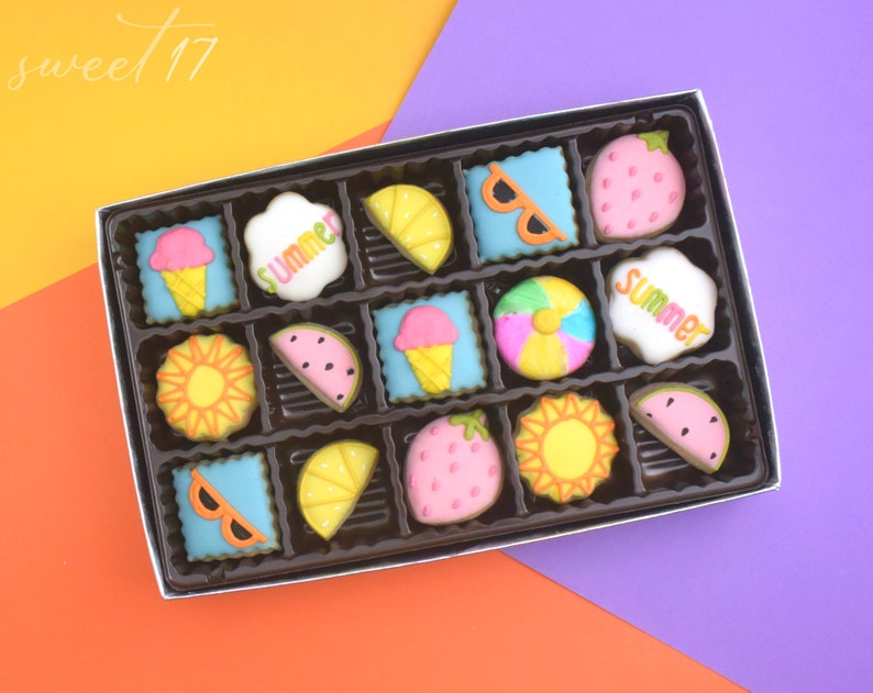 Mini Summer Sugar Cookies Gift Box - Etsy