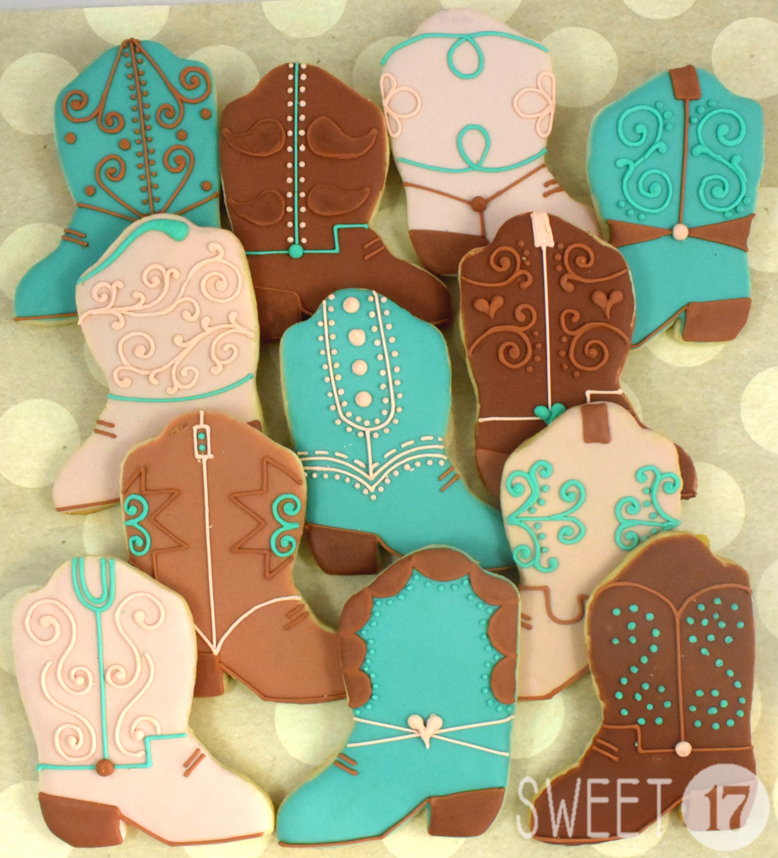 Custom Cowboy Boot Sugar Cookies set of Six - Etsy