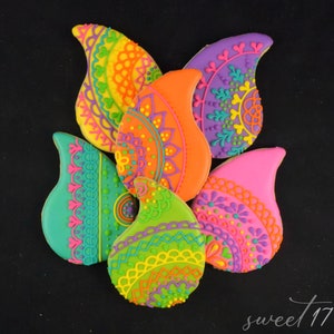 Custom Paisley Lace Sugar Cookies set of Six - Etsy