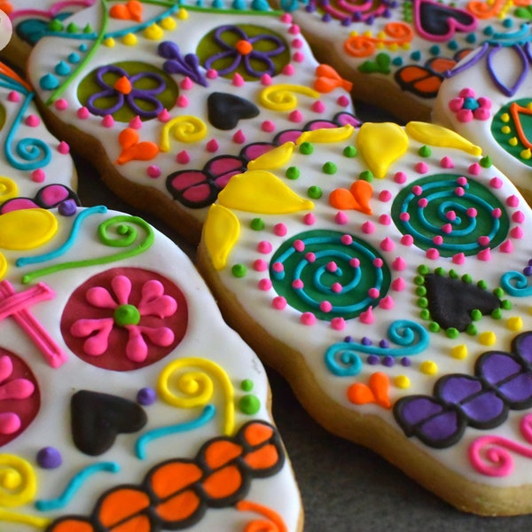 Sugar Skull Cookie - Etsy