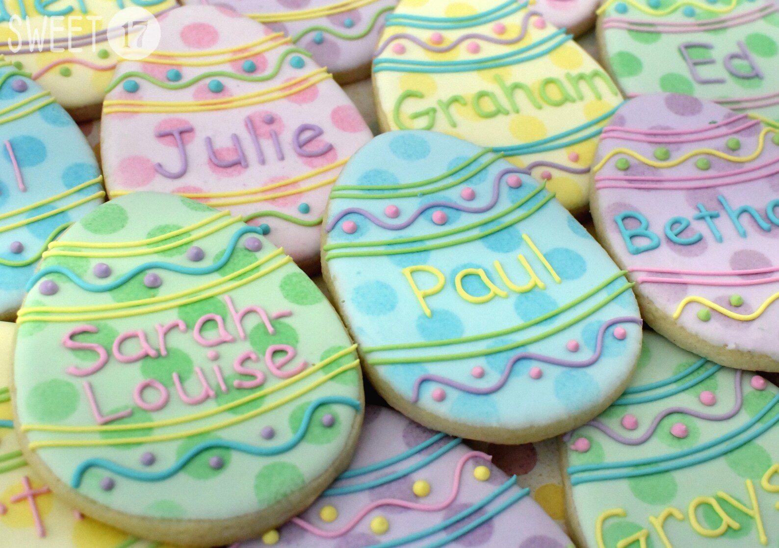 Custom Easter Egg Sugar Cookies set of Six - Etsy