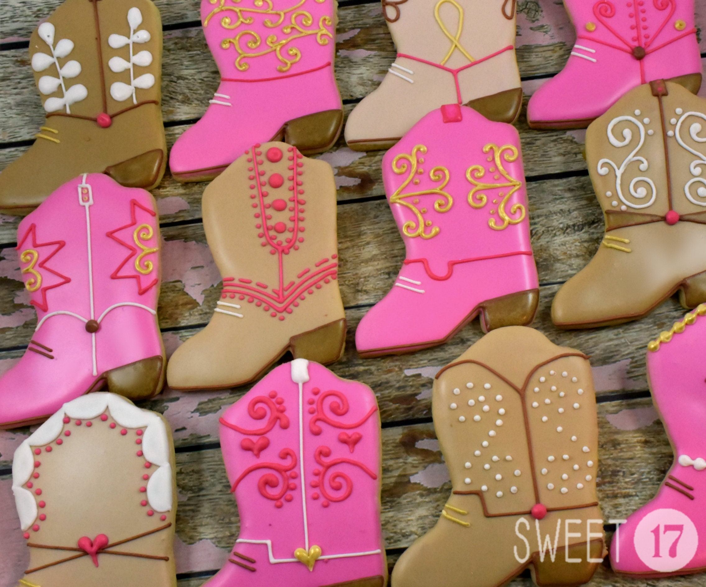 Custom Cowboy Boot Sugar Cookies Set of Six | Etsy