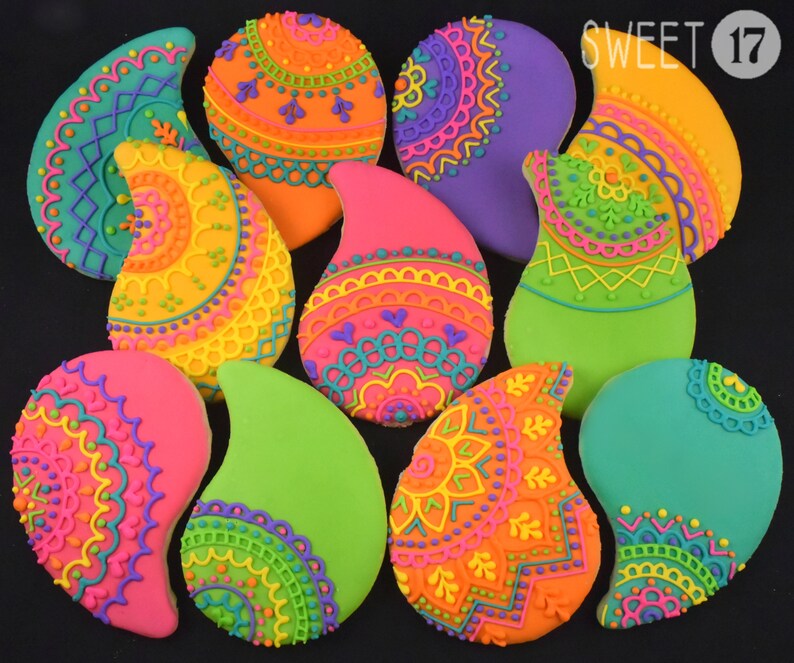 Custom Paisley Lace Sugar Cookies set of Six - Etsy Australia