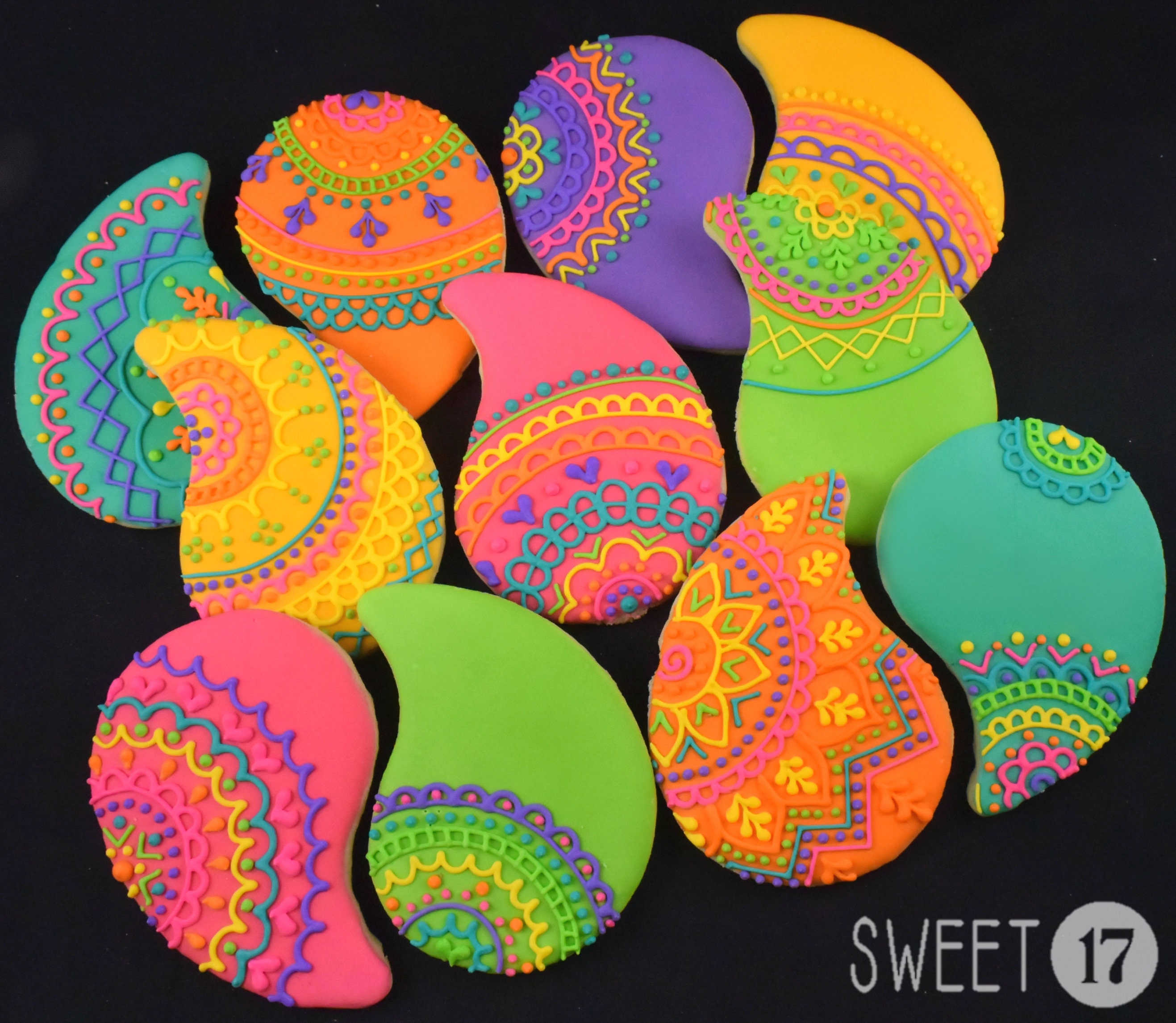 Custom Paisley Lace Sugar Cookies Set of Six | Etsy