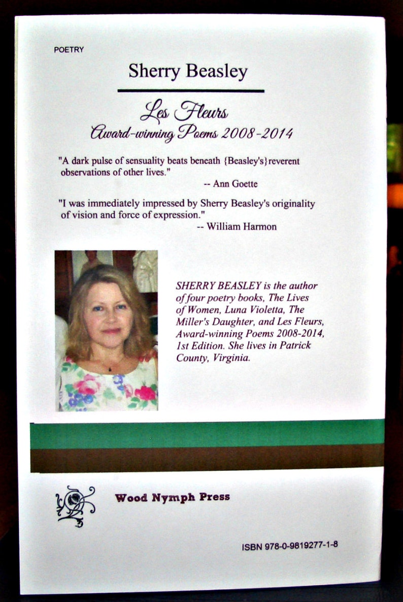 Les Fleurs: Award-winning Poems by Sherry Beasley - Etsy