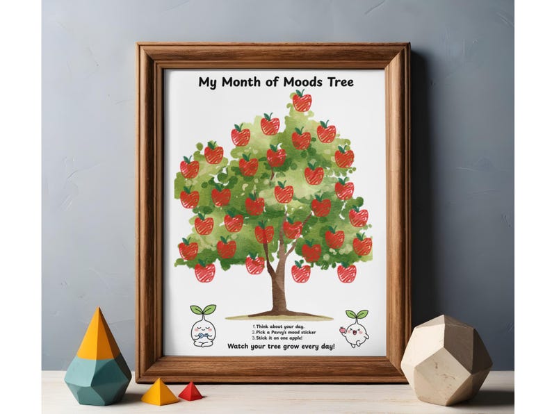 Pavvy’s Daily Mood Tree - Kids Emotional Tracking Sheet| Printable Mood ...