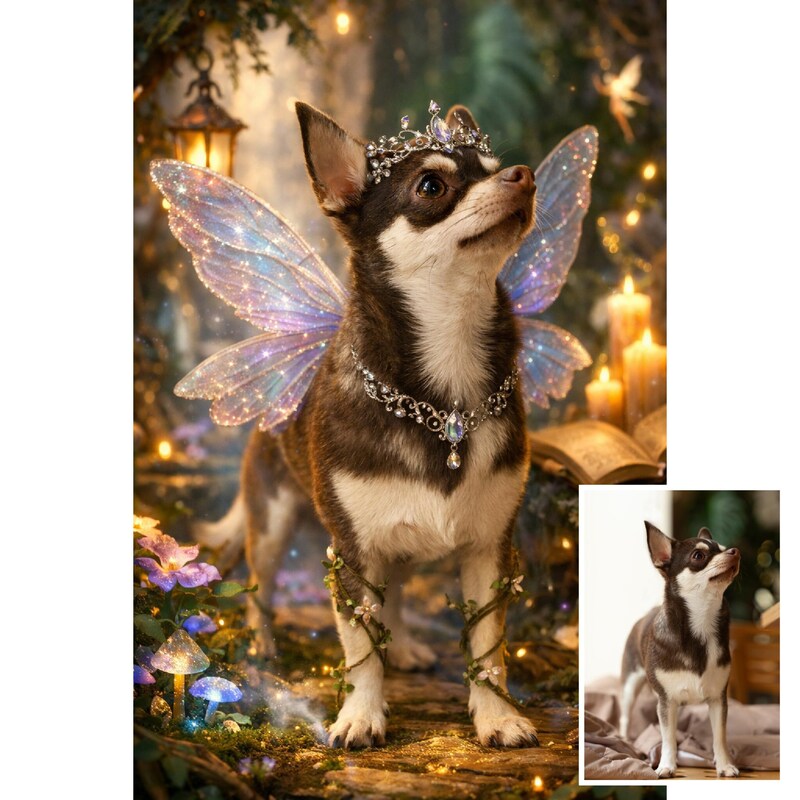 Custom Fairy Cat Portrait - Etsy