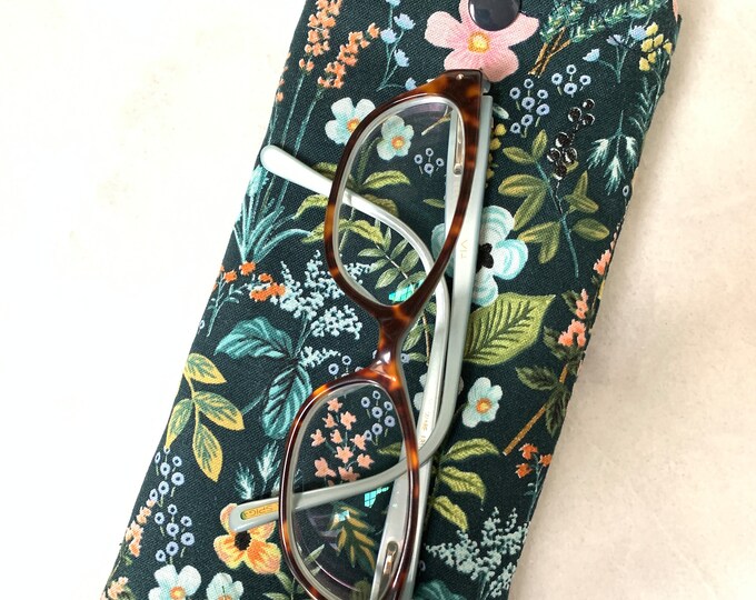 Rifle Paper Co Fabric Eyeglass Case - Sunglass Case - 3 Sizes - Padded ...