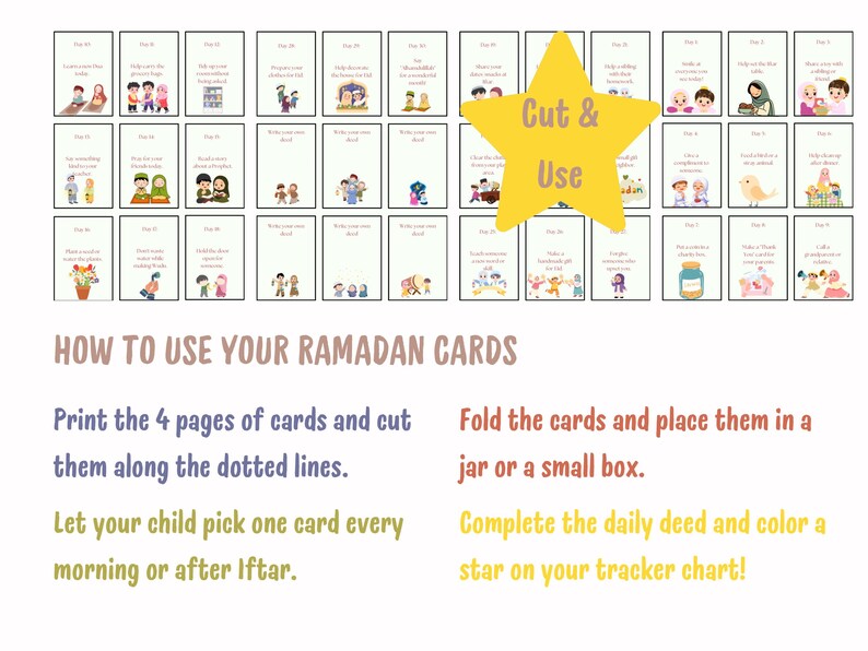 Kids Ramadan Activity Kit 2026, Good Deeds Cards, Journey Tracker (PDF ...