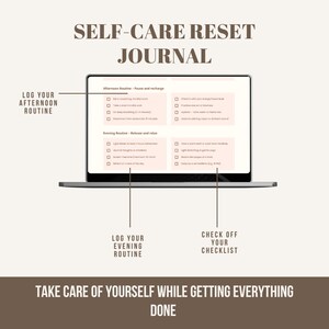 Bundle Daily Tasks Tracker Self Care Planner Minimalist Digital Planner ...