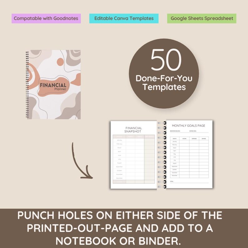 Template Digital Budget Tracker Planner Minimalist System Planner ...