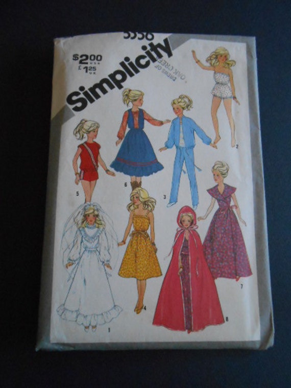 Simplicity 5356 Barbie Clothes Bride | Etsy