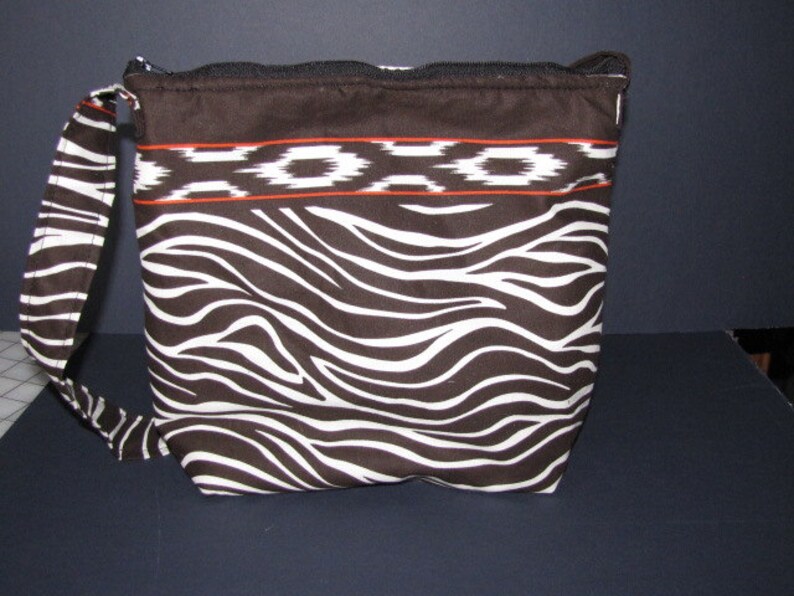Handmade Jungle Zebra Print Purse, Over the Shoulder Purse, 9" by 11 ...