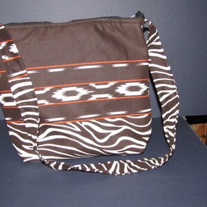 Handmade Jungle Zebra Print Purse, Over the Shoulder Purse, 9" by 11 ...