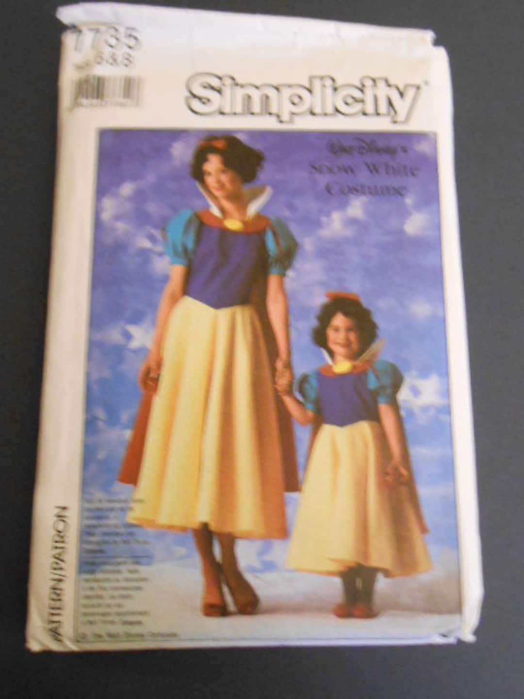 Simplicity 7735, Snow White Costume, Size 6 an 8 - Etsy