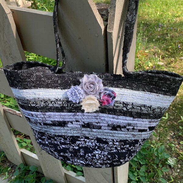 Fabric Wrapped Rope Baskets - Etsy