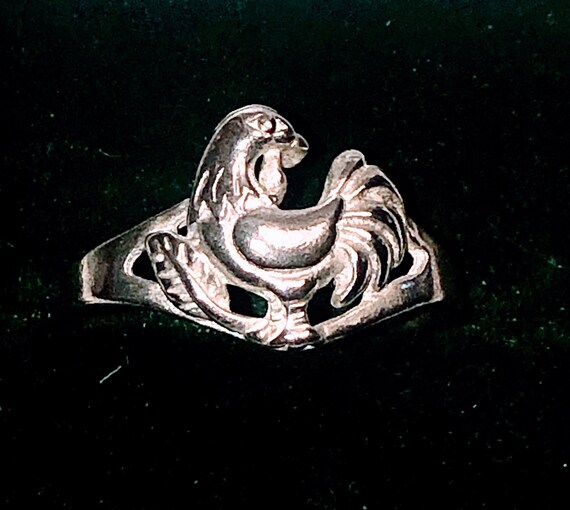 Very rare vintage sterling silver chicken rooster coc… - Gem
