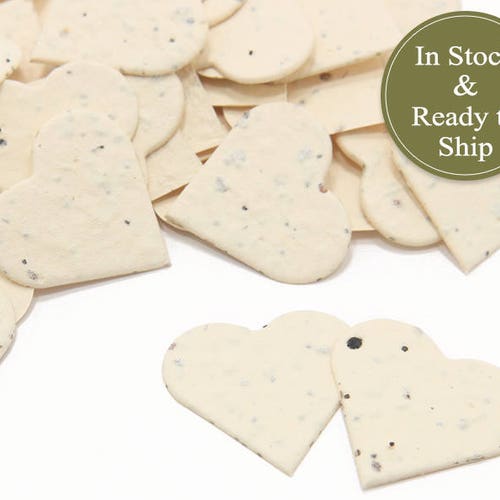 50 Seed Paper Confetti Hearts Wildflower Seeds - Etsy