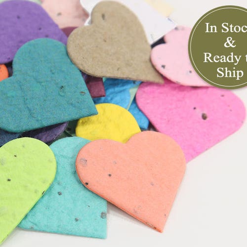 50 Seed Paper Confetti Hearts Wildflower Seeds - Etsy