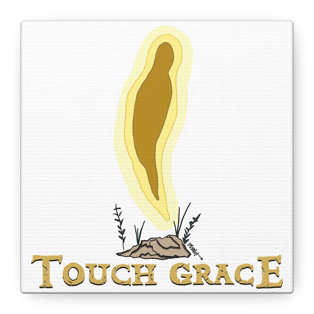 Touch Grace Elden Ring Funny Touch Grass Illustration Matte Canvas - Etsy