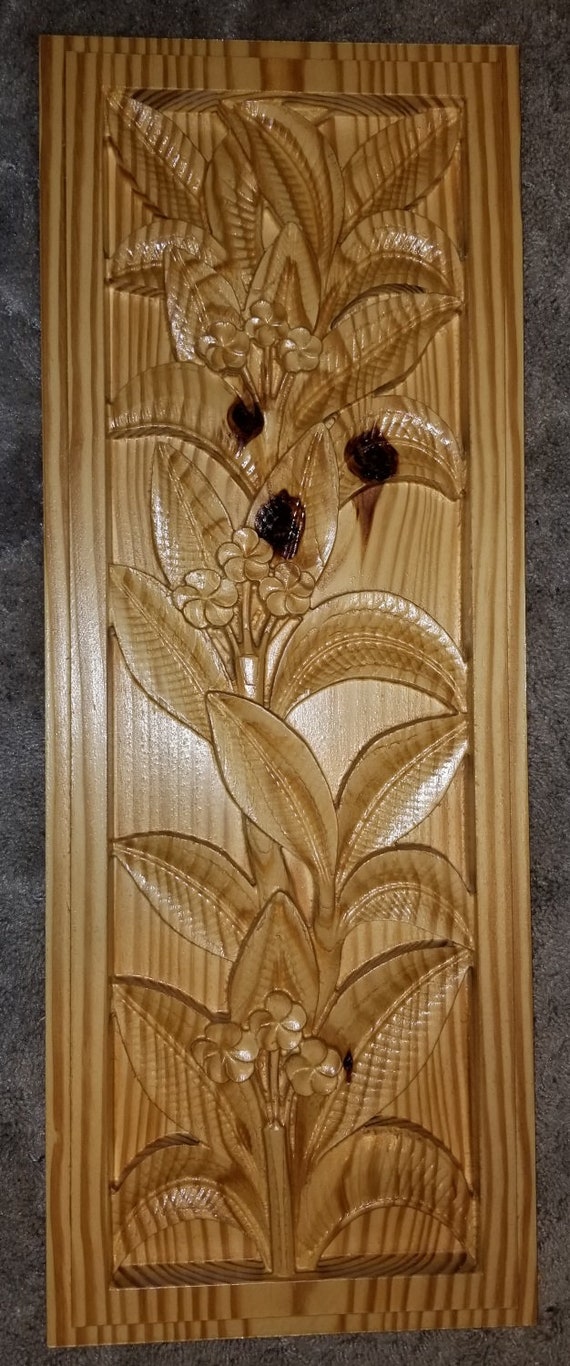 Tropical Plant CNC Carved 3D | Etsy