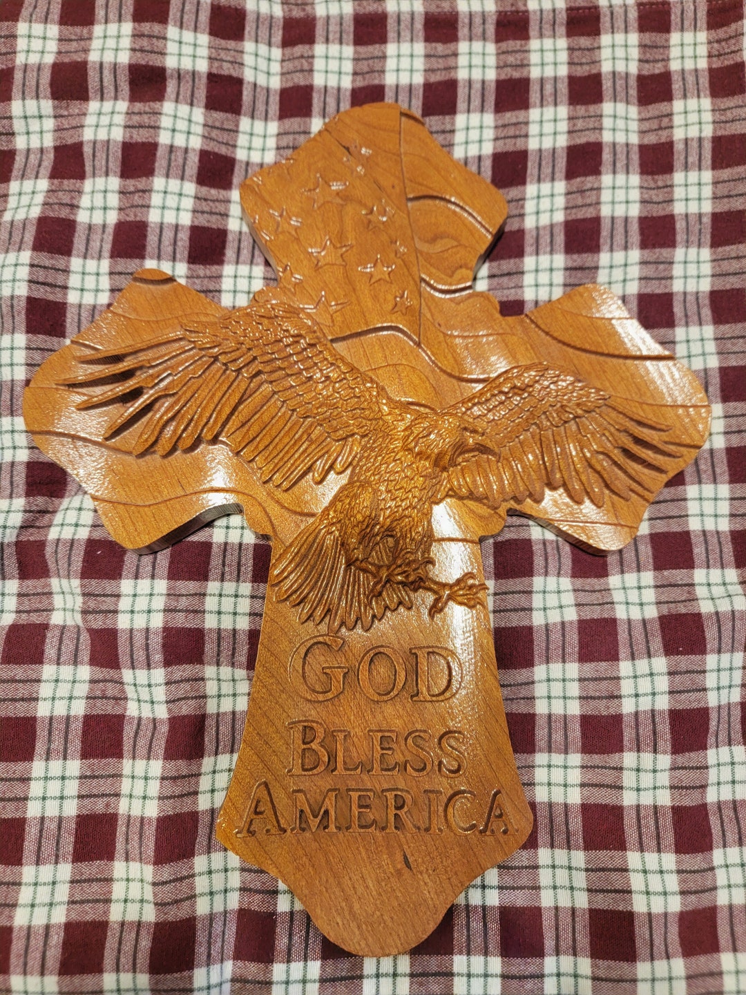God Bless America Cross - Etsy