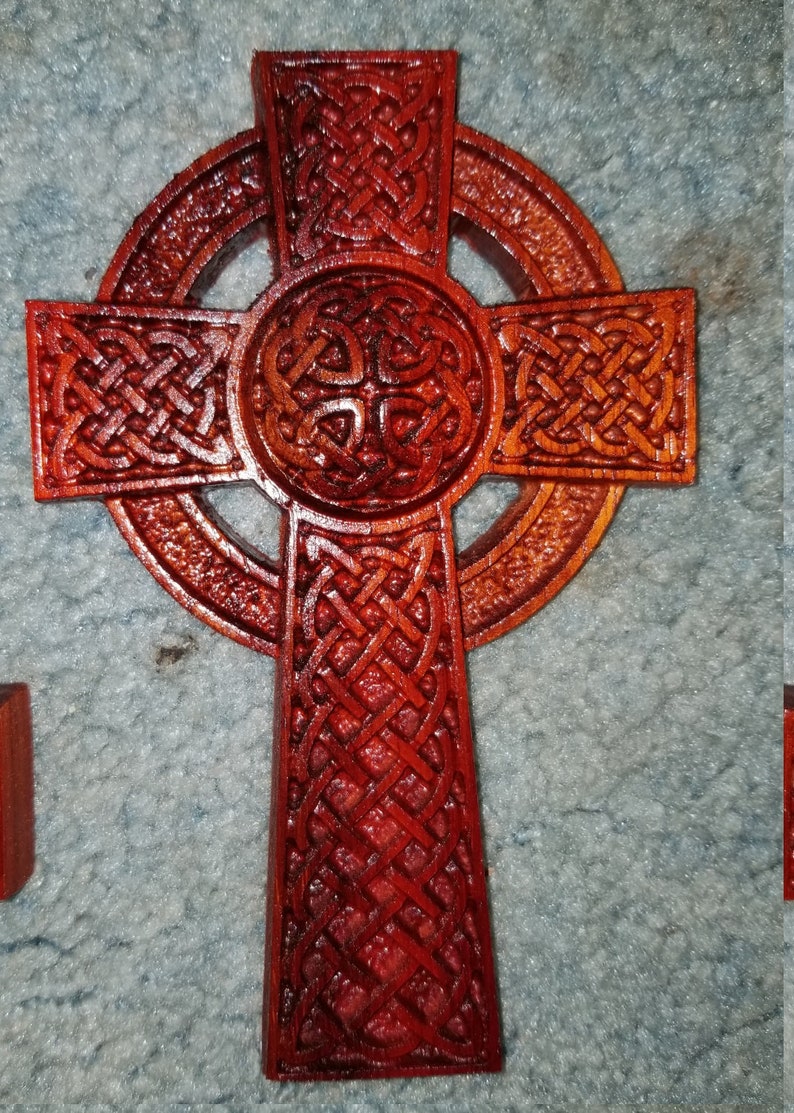 Celtic Cross Small CNC 3D Carved Padauk - Etsy
