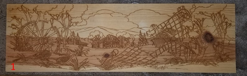 Lasered Bird Hunting Scene on Yellow Pine Plaque - Etsy