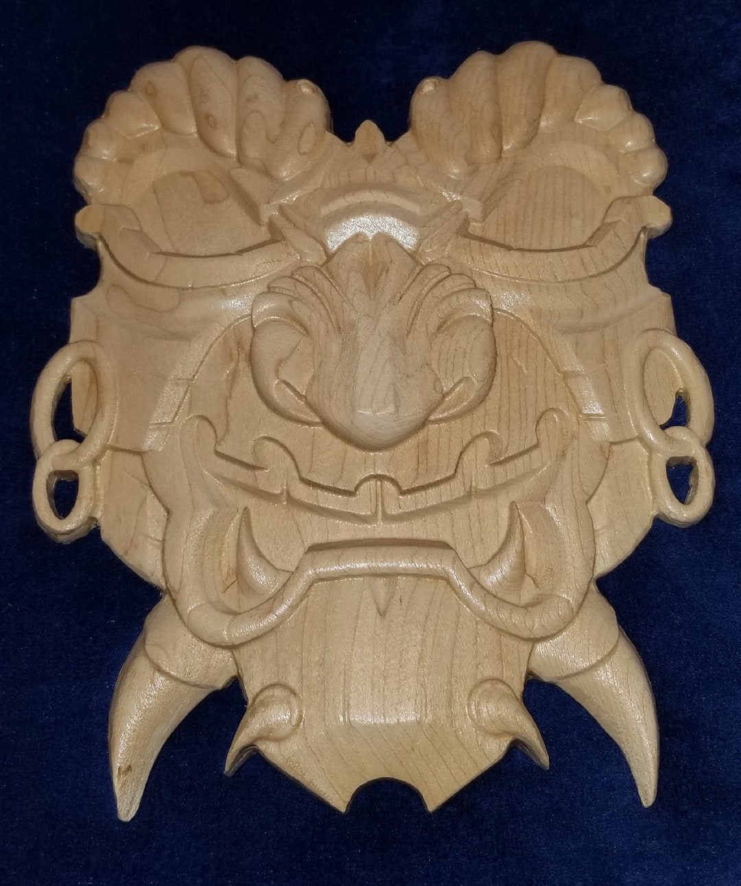 Carved White Maple Japanese Tengu Mask: Shinto Decor - Etsy