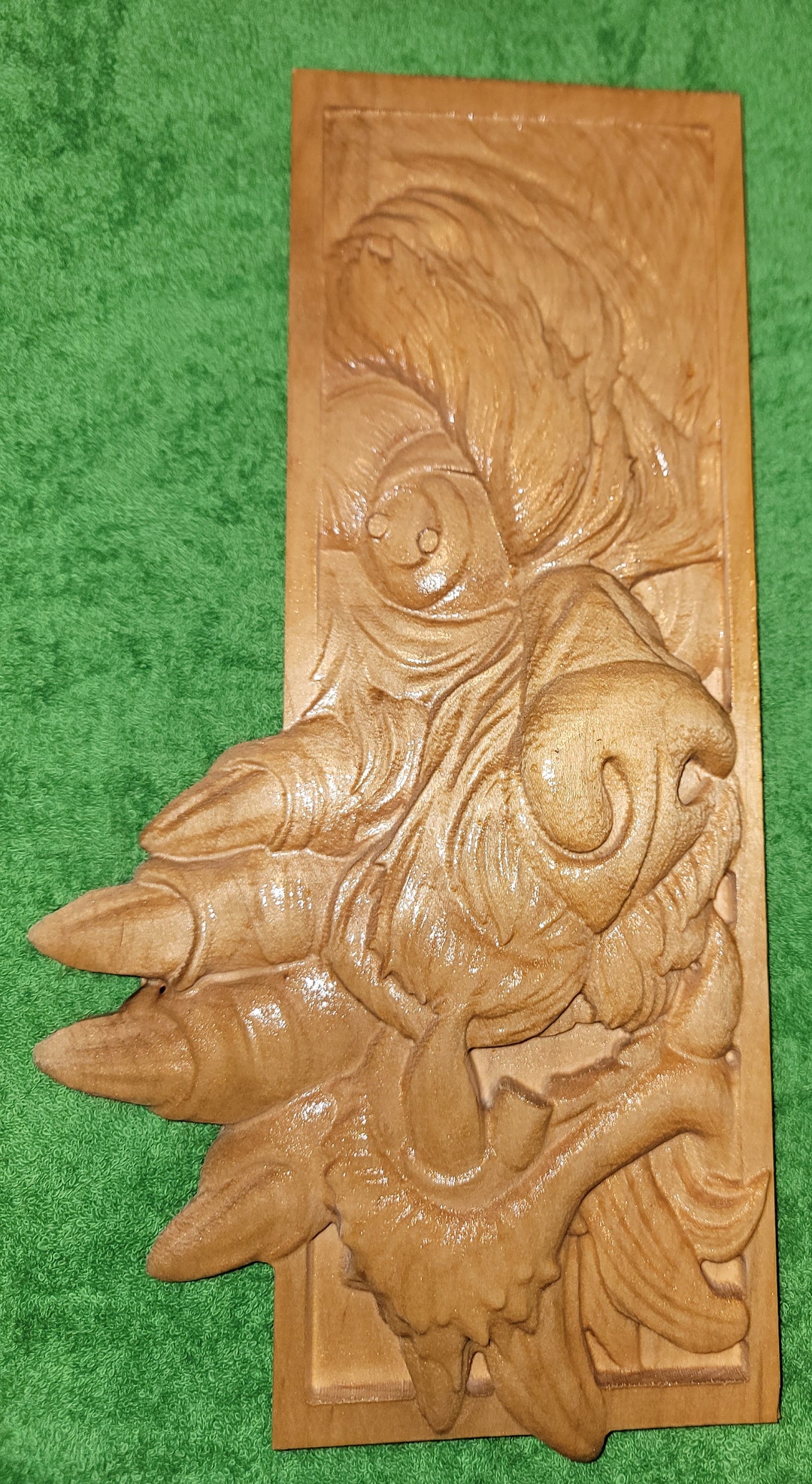 Handcrafted Maple Werewolf Wall Decor - Spooky Creature Coming Through ...