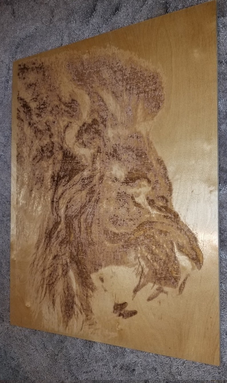 Lion Roaring Laser Engraved - Etsy