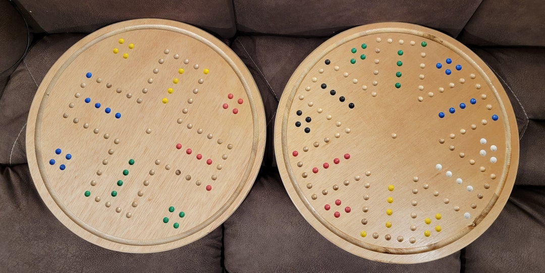 4 or 6 Person Marble Board Game (aggravation) With 1 Inch Marbles and ...