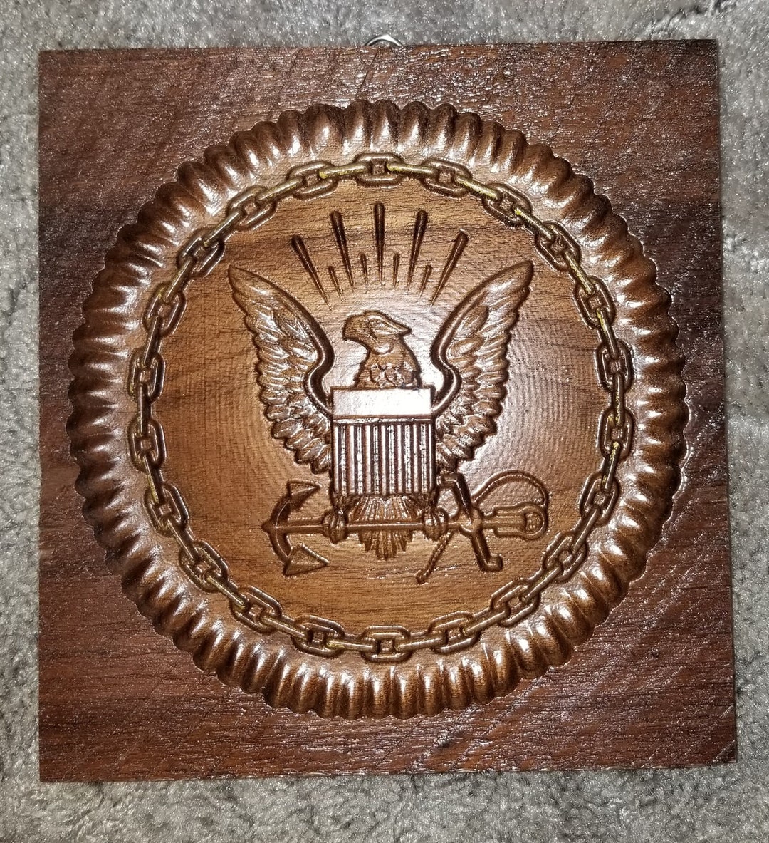 Cambria Wood Carving: US Navy Emblem - Etsy