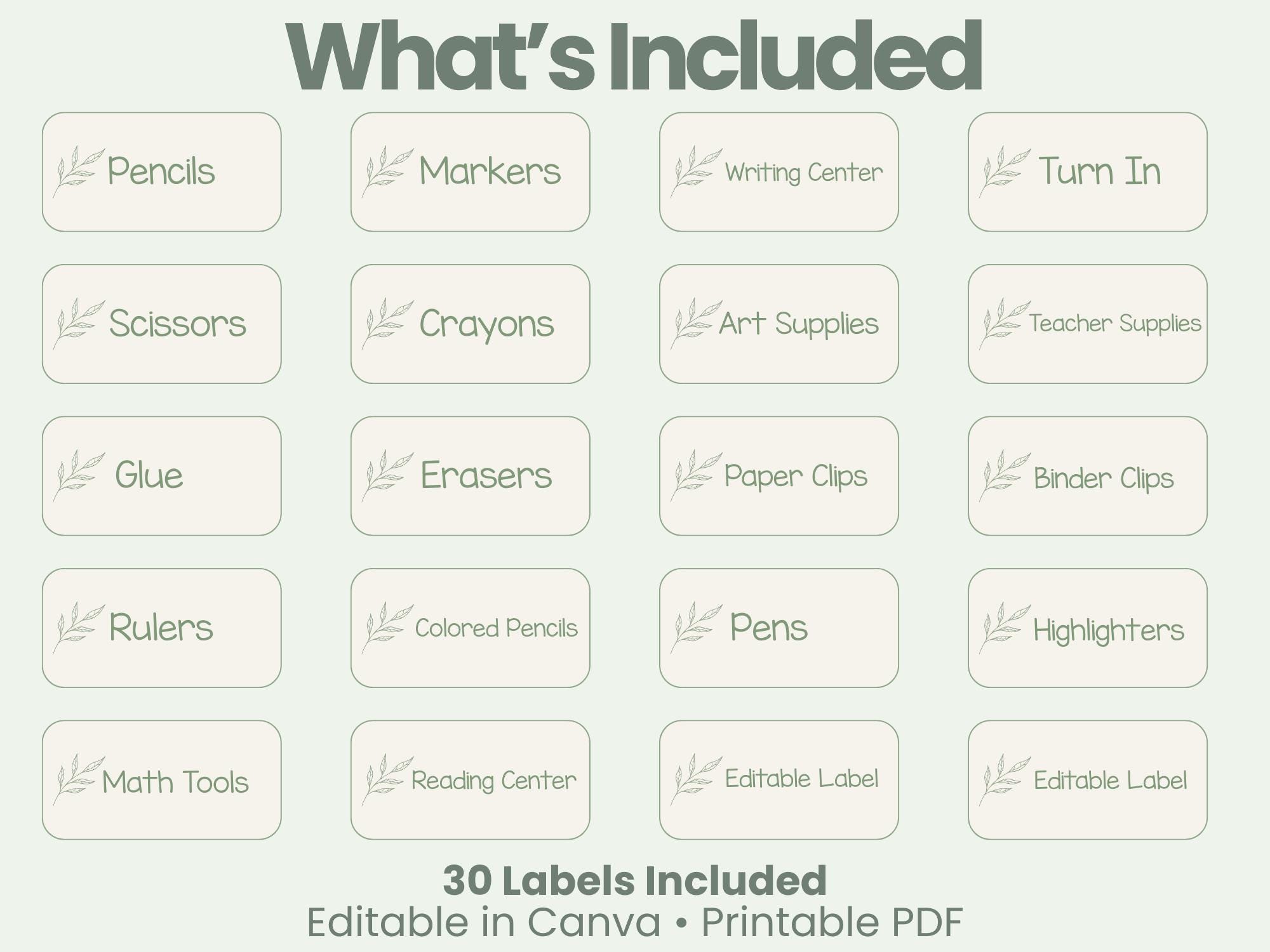 Editable Classroom Labels | Classroom Supply Bin Labels | Teacher ...