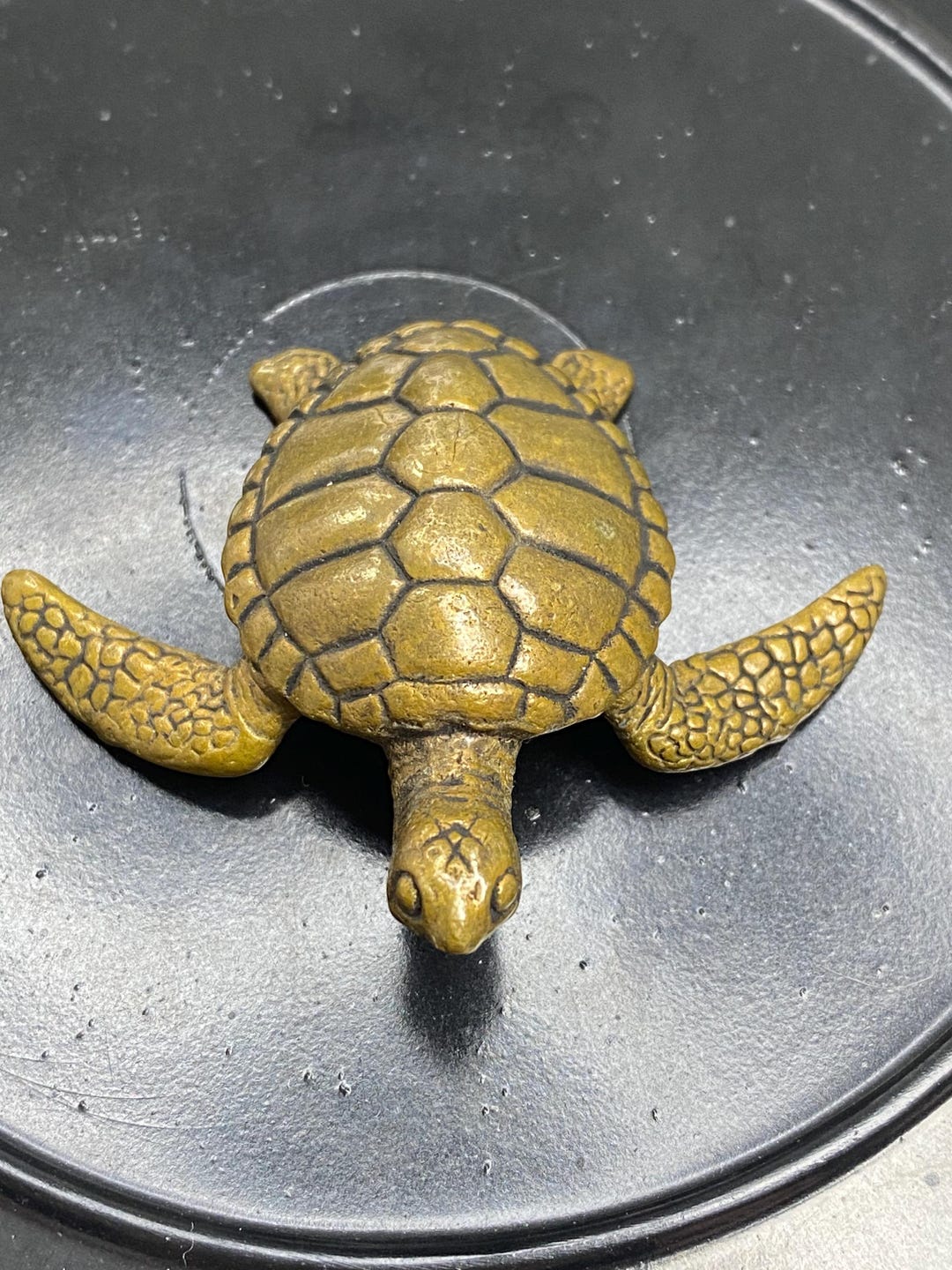 Brass Sea Turtle Figurine Solid Brass Turtle Ornament Tea Pet Desk ...