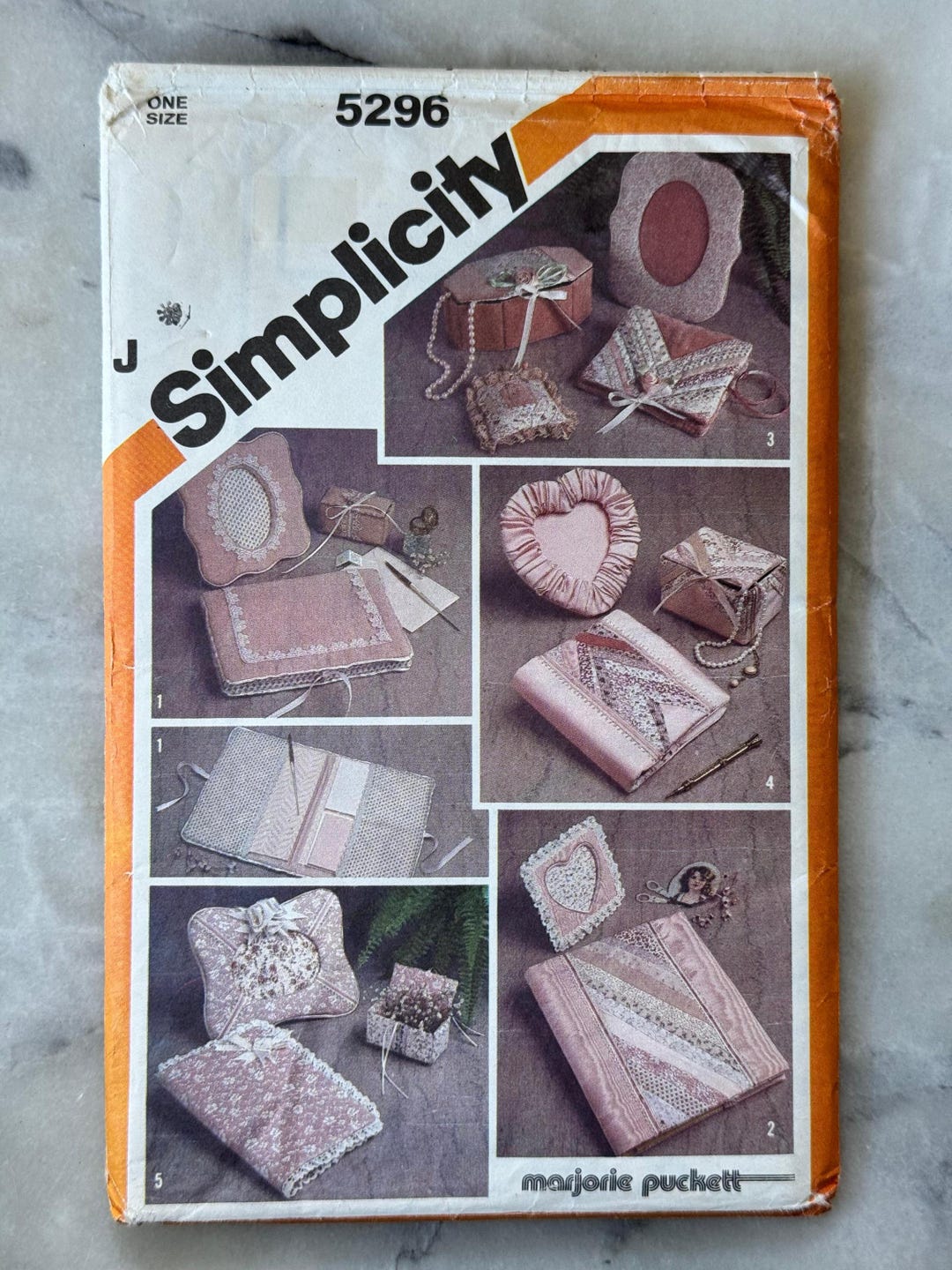 1984 Simplicity 5296 Sewing Pattern - Desk and Dresser Accessories ...