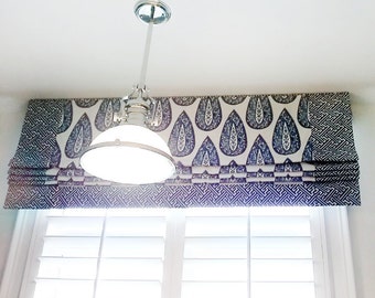 Flat Roman Shade Window Treatment Continuous Cord Loop | Etsy