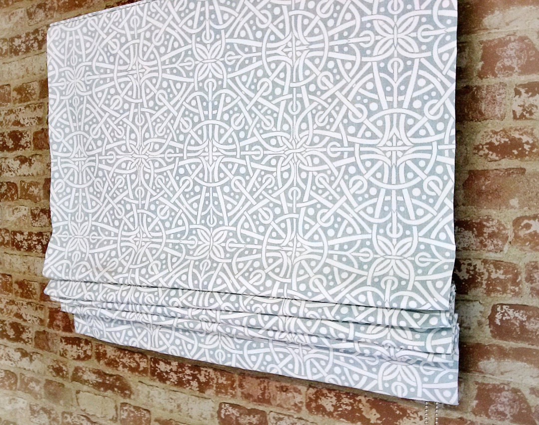 Flat Roman Shade Window Treatment | Continuous Cord Loop Upgrade ...