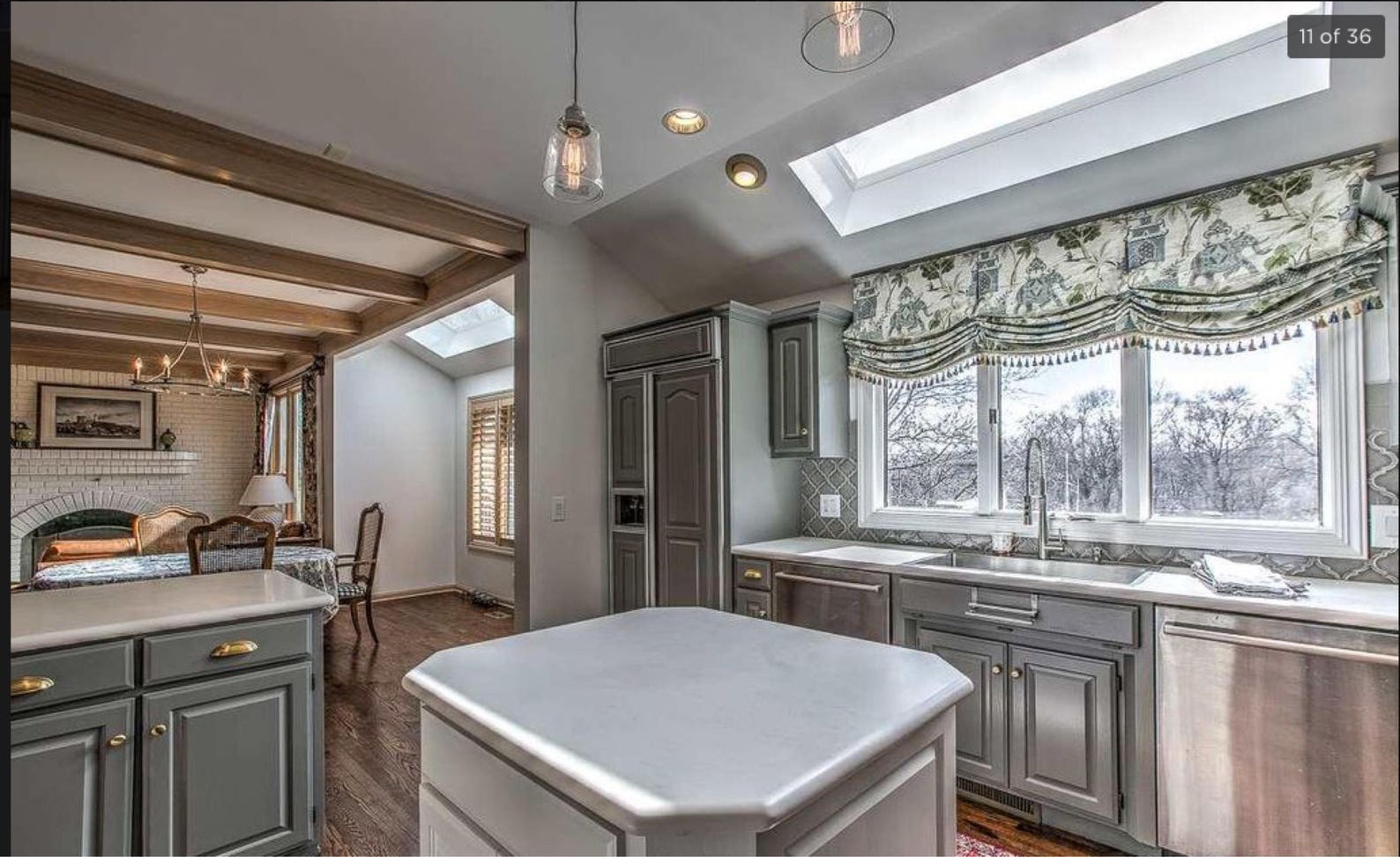 Faux Relaxed Roman Shade Valance Triple Scoop | Custom Window Treatment ...