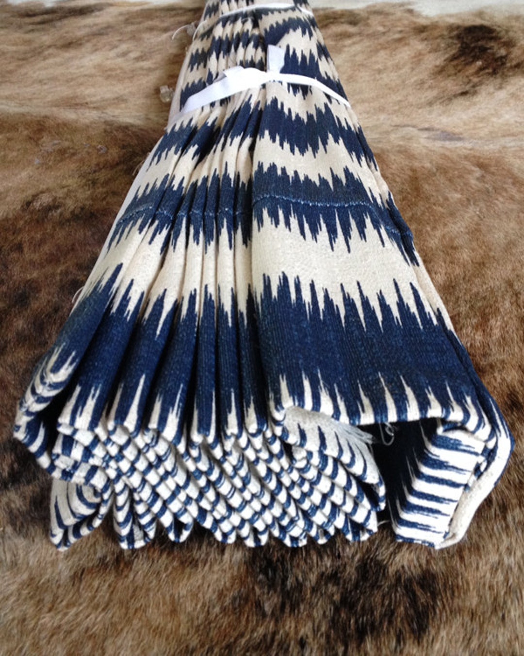 Flat Custom Roman Shade Window Treatment | Modern Zig Zag | Continuous ...