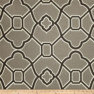 Custom Roman Shade Window Treatment in Geometric Print | Designer ...