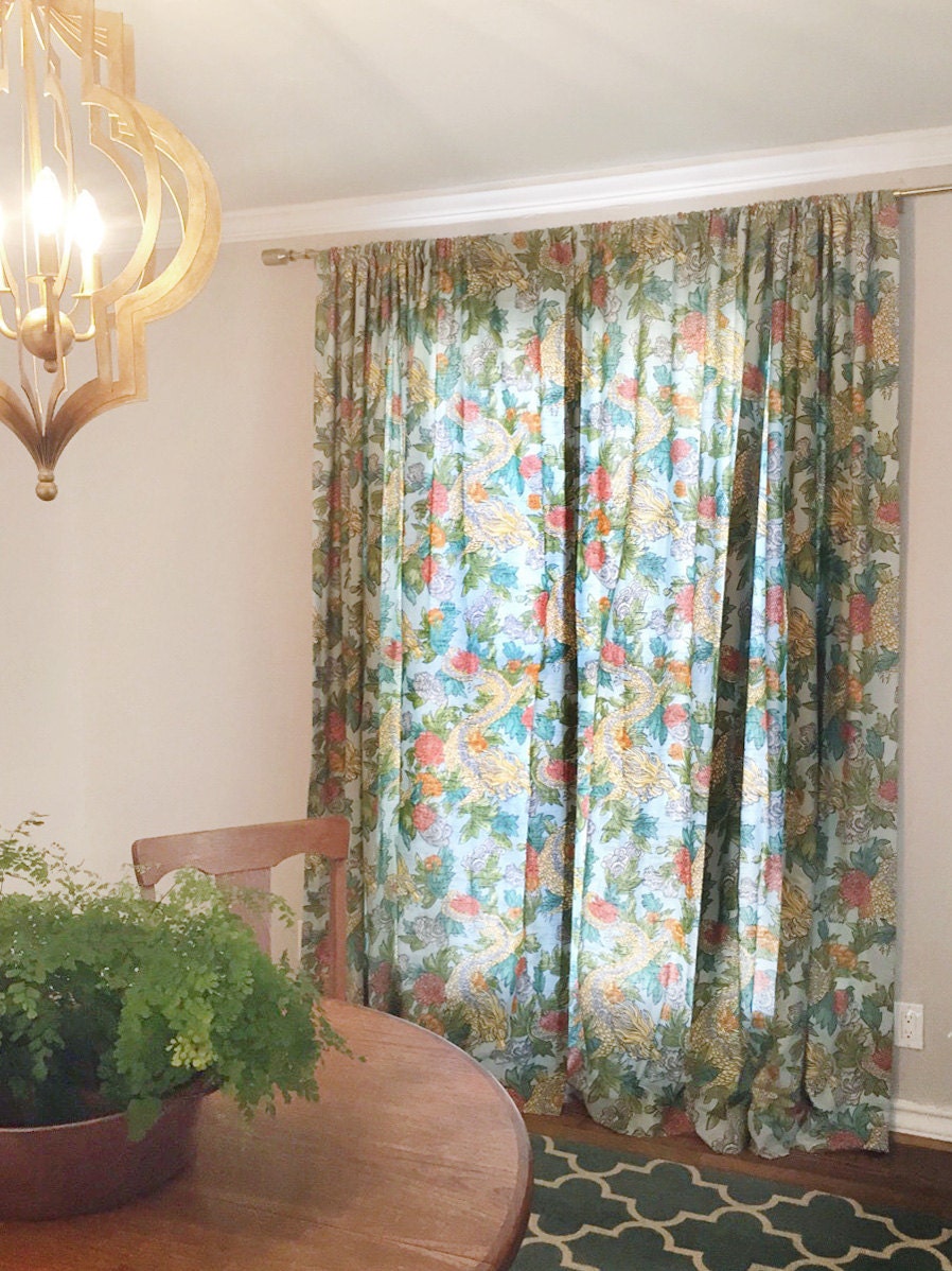 Custom Rod Pocket Drapes Panels Window Treatment | Etsy