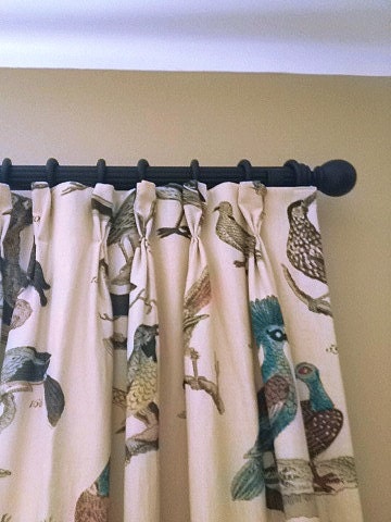 Custom Drapes Panels Window Treatment in Beautiful Bird | Etsy
