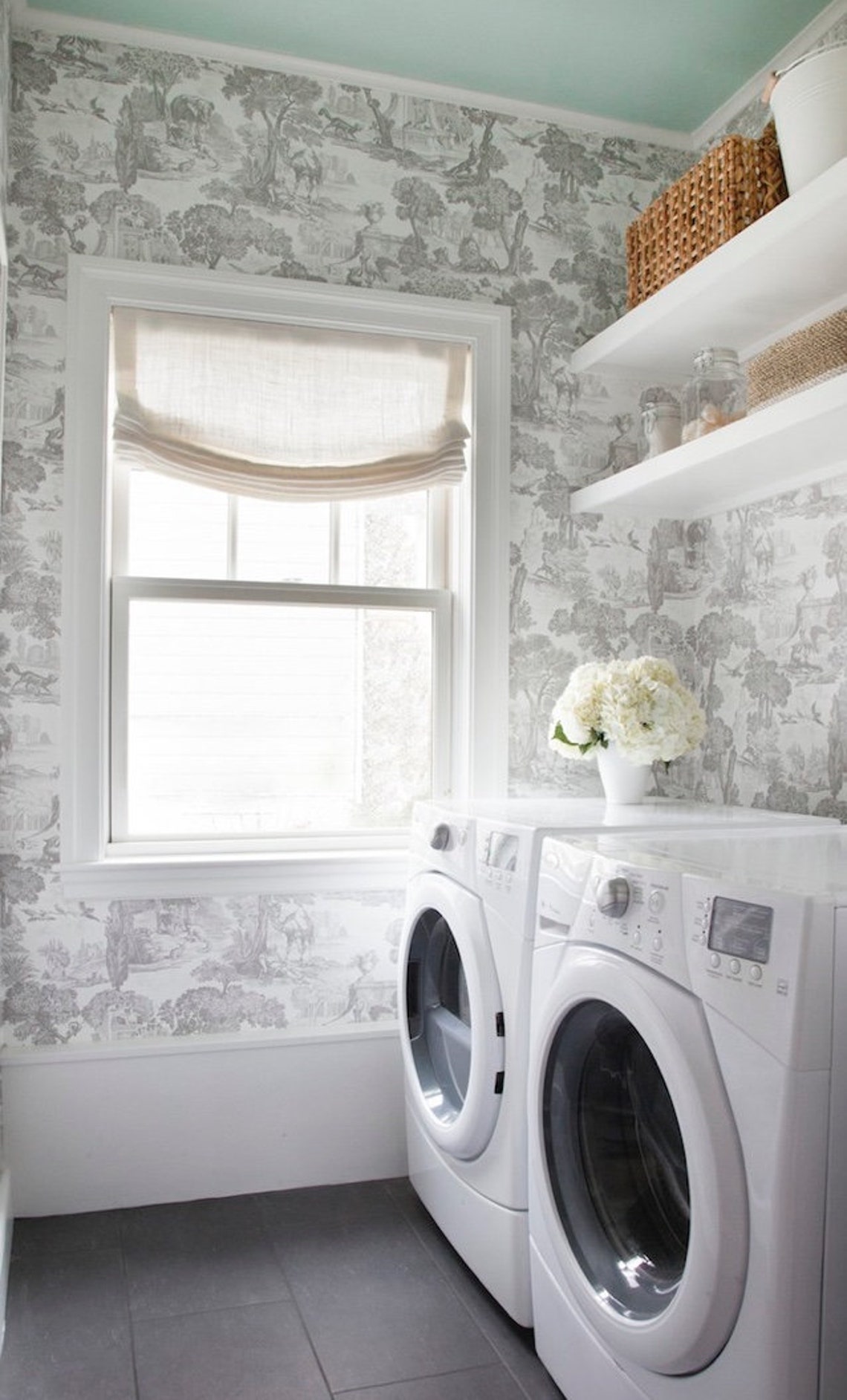 Relaxed Roman Shade Window Treatment Continuous Loop - Etsy