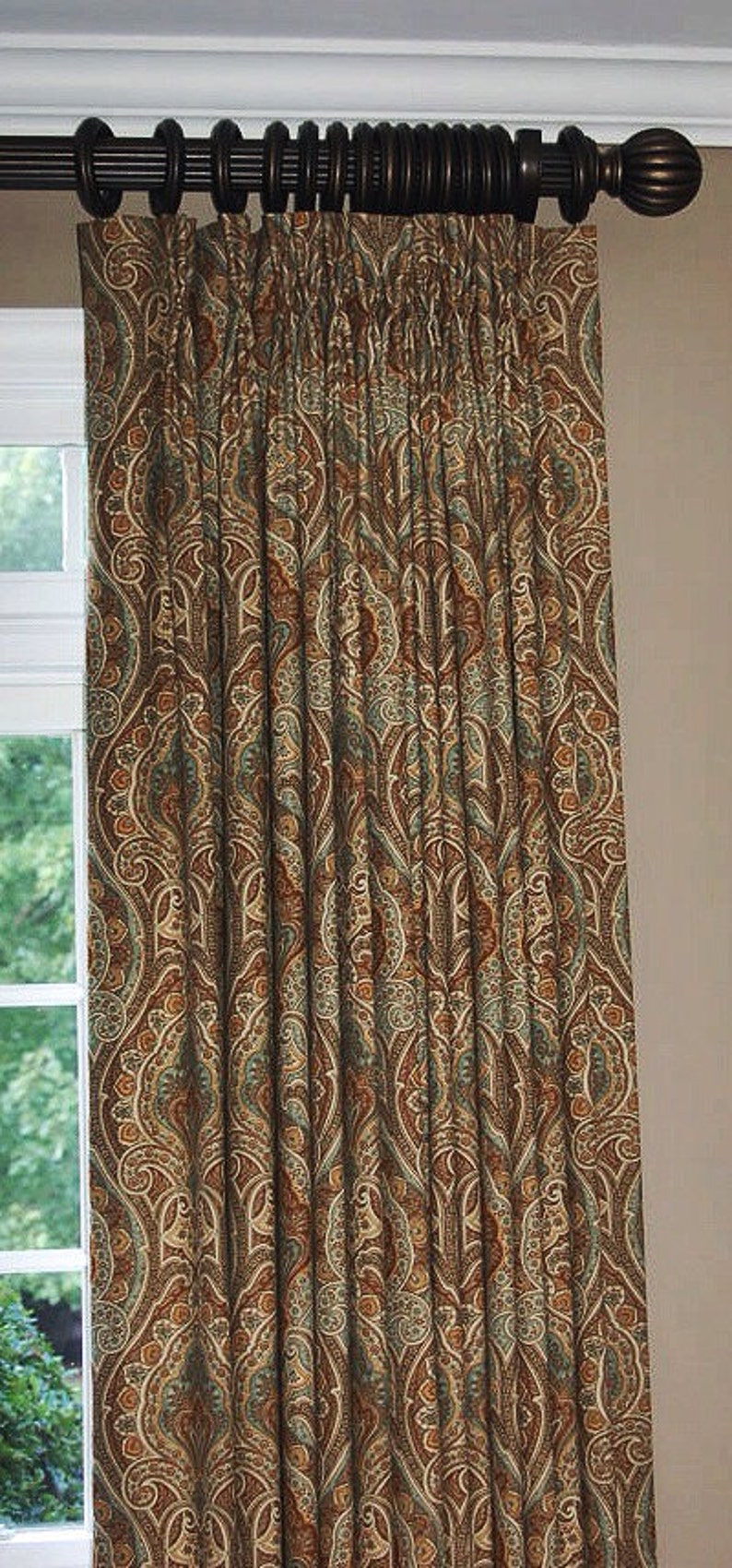 Custom Pinch Pleat Drapes Panels Window Treatment | Etsy