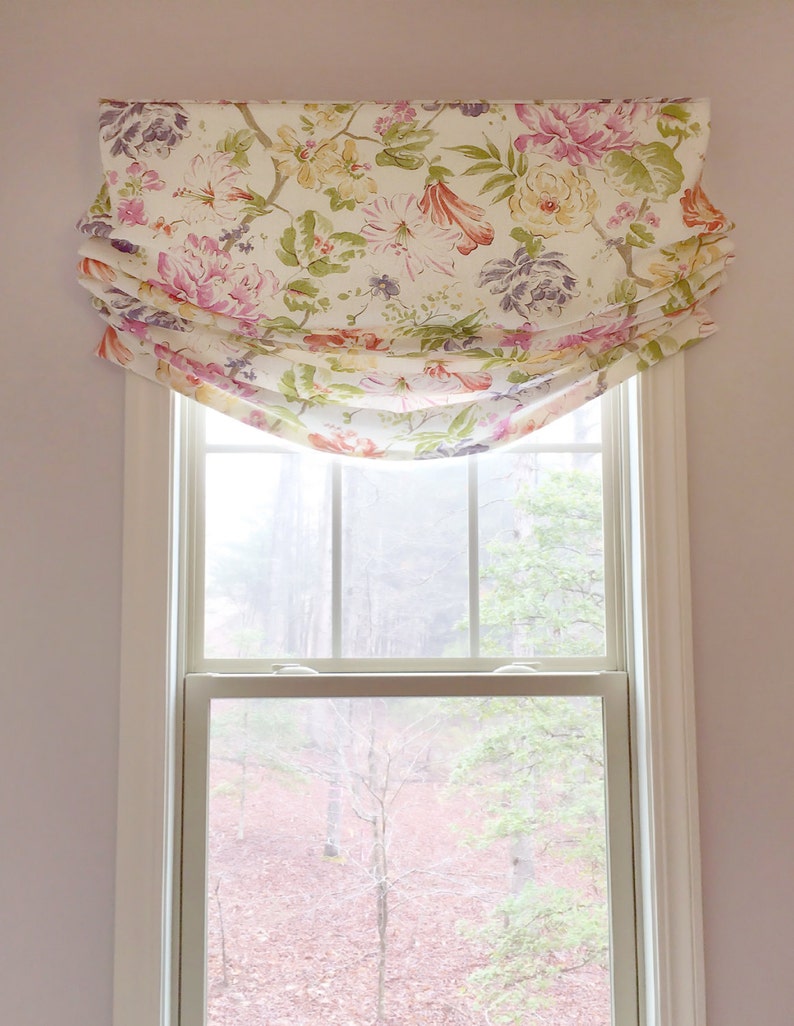 Faux Roman Shade Valance Custom Window Treatment Relaxed - Etsy Faux Roman Shade Valance Custom Window Treatment Relaxed - Etsy
